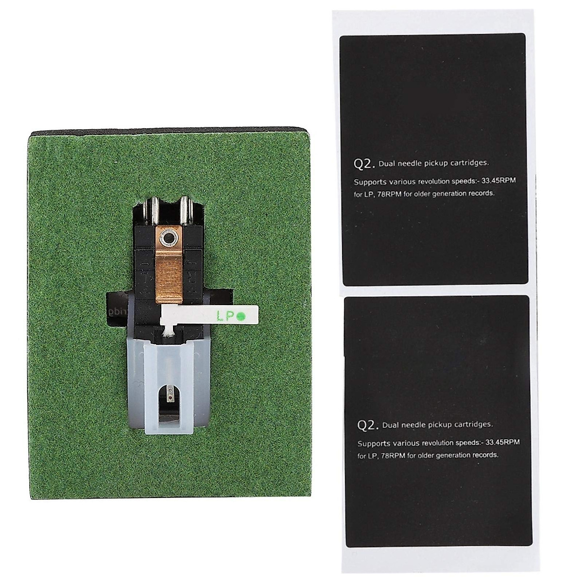 Junlucki Record Needle Stylus | Replacement Record Player Stylus | High Accuracy Dual Needle Stylus and Dual Needle Stereo Stylus Phono Cartridge Turntable Record Player