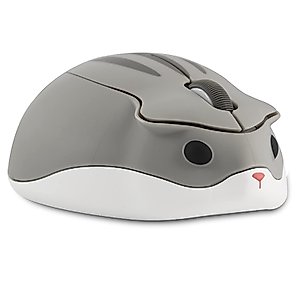 Wireless Mouse Cute Cartoon Animal Hamster Shape Silent Mouse Portable 1200DPI USB Cordless Mice for PC Mac Laptop Computer Gift for Kids Woman Adults