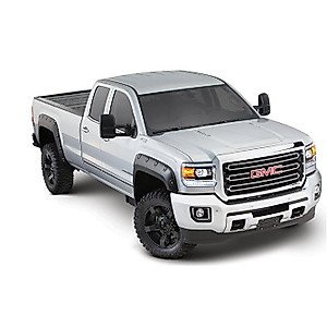 Bushwacker Boss Pocket/Rivet Style Front Fender Flares | 2-Piece Set, Black, Smooth Finish | 40083-02 | Fits 2007-2013 GMC Sierra 1500