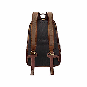 Fossil All-Gender Buckner Leather Travel Backpack Bag, Color: Cognac (Model: MBG9465222)