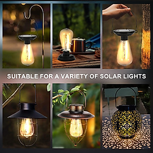 XINGTONG Replacement Solar Light Tops-2 Pack Solar Light Bulbs-with Bulb for Solar Lantern Light Multi-Size Adjustment and Multi-Purpose Use