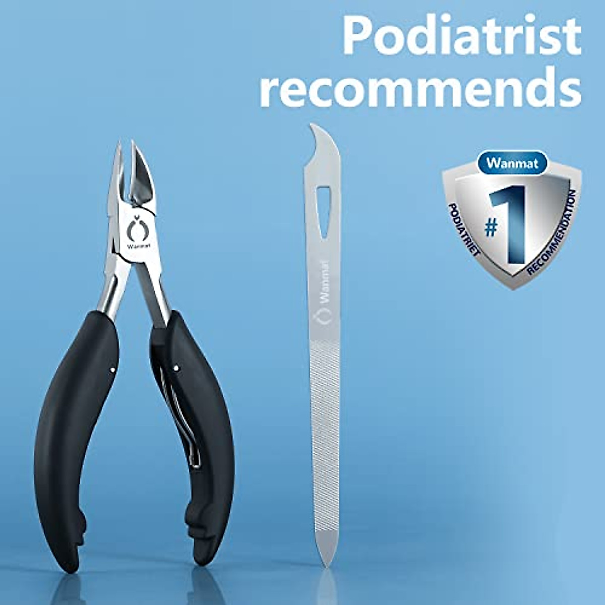 Toe Nail Clipper for Ingrown or Thick Toenails,Toenails Trimmer and Professional Podiatrist Toenail Nipper for Seniors with Surgical Stainless Steel Surper Sharp Blades Lighter Soft Handle