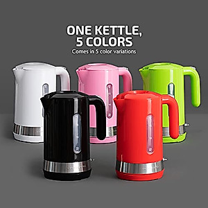 Ovente Electric Kettle, 1.8 Liter with Prontofill Lid 1500 Watt BPA-Free Fast Heating Element with Auto Shut-Off & Boil Dry Protection, Instant Hot Water Boiler for Coffee & Tea, Black KP413B