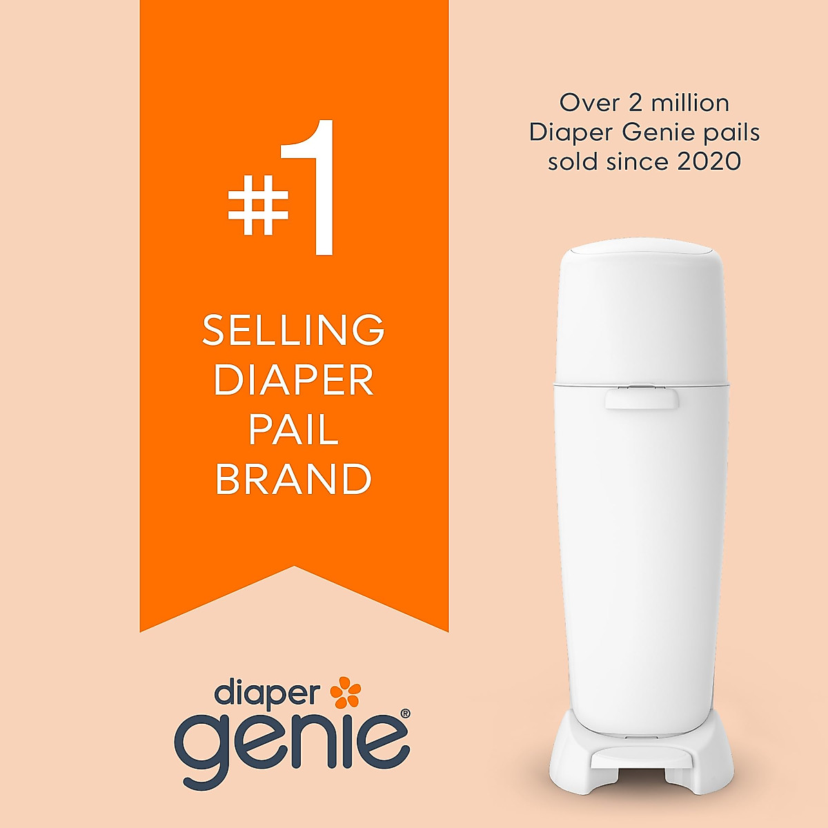 Diaper Genie Bags Refills 270 (Pack of 3) Clean Laundry Scent | Diaper Pail Refills with Max Odor Lock | Holds up to 810 Newborn Diapers