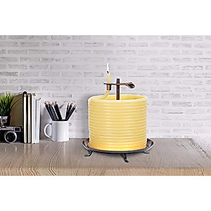 Candle by the Hour 20561B 144-Hour Candle, Eco-friendly Natural Beeswax with Cotton Wick,Yellow