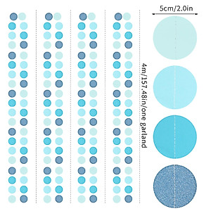 Light-Royal Blue Party Decorations Garland - 52Ft Mens Boy Birthday Baby Shower Bachelorette Graduation Hanging Streamers Banner,Dusty Bridal Wedding Backdrop Decor Huglony