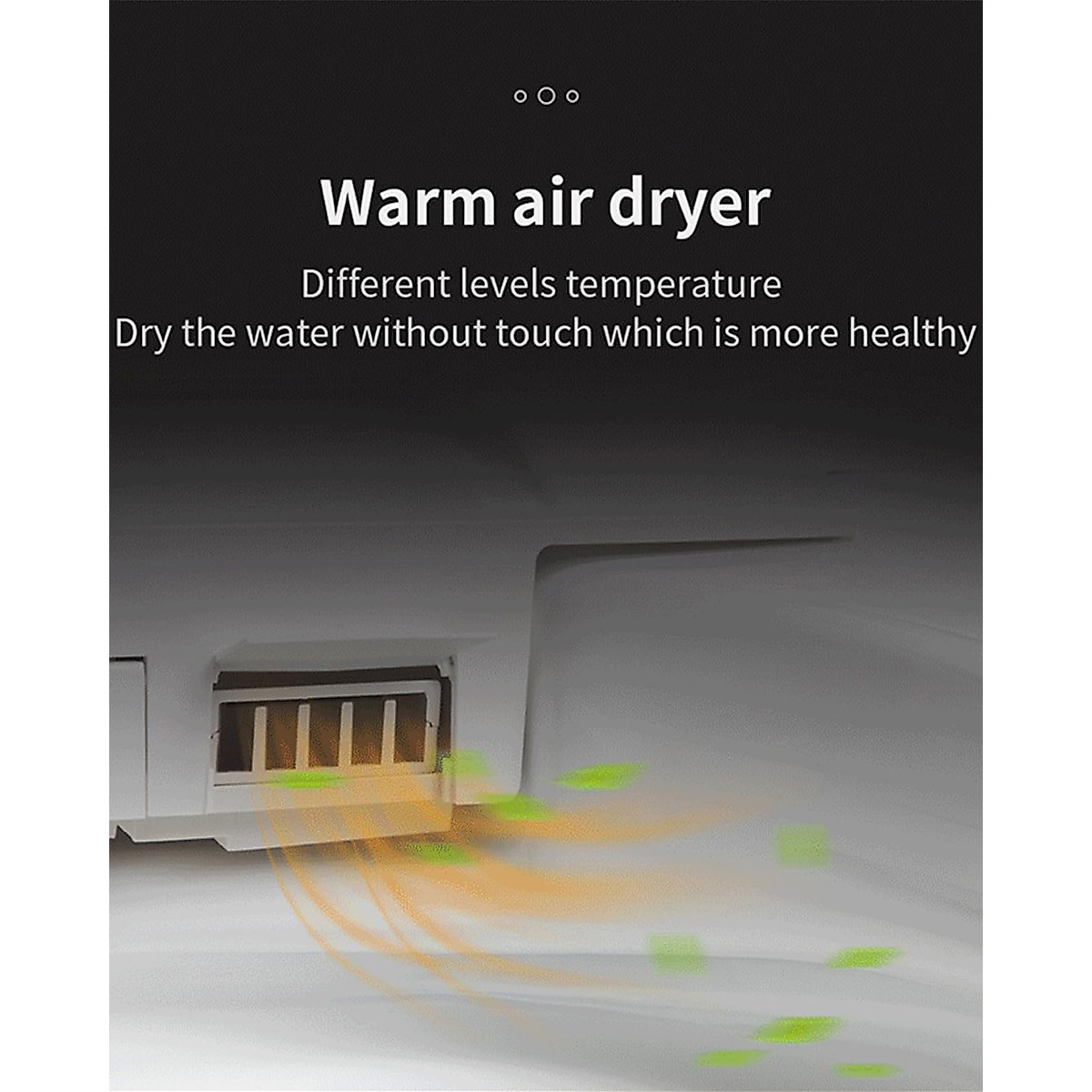 Vanity Art Smart Toilet with Bidet, 1-Piece Toilet with Heated Seat, Auto Open/Close Elongated Toilet in White w/Auto Flush, Seating Sensor, Air Drying, Remote Control, Foot Induction Flush