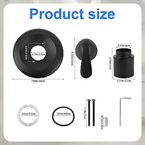 Replacement for Delta Classic 13 Series Single-Function Trim Kit, Black Matte Single Function Shower Valve Trim Kit T13020-BL(Cartridge and Valve Not Included)