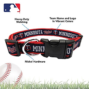 MLB DOG COLLAR. - 29 Baseball Teams available in 4 Sizes. Heavy-Duty, Strong & Durable Pet Collar. - MLB Licensed PET COLLAR.
