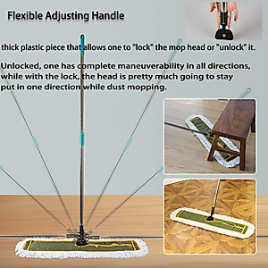 OFO 36inch Industrial Commercial Dust Mop 2 Sets //Heavy Duty Dust Mop // 63inch Length Stainless Steel Handle //Easily Clean Large Area Factory,Shopping Mall,Garage