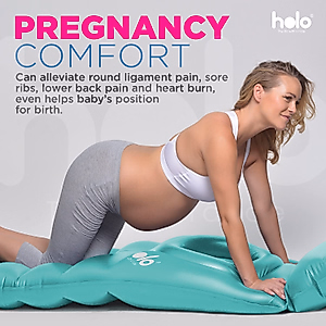 HOLO The Original Inflatable Pregnancy Pillow - Full Body Maternity Airbed/Float with Hole for Tummy - for Ultimate Sleeping Support & Comfort - Say Goodbye to Pregnancy Related Aches and Pains (Mint)