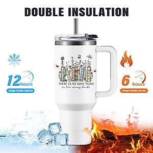 HYMONA Book Lover Gifts for Women - 40 Oz Book Lovers Coffee Tumbler with Handle - Book Cups, Birthday Gifts for Book Lovers Women/Readers Gifts, Librarian/Bookish/Book Club/Bookworm/Reading Gift