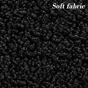 ONEVOG Upholstered Modern Sherpa Chairs for Makeup Vanity Desk, Black Boucle Dining Chairs wtih Arms, Curved Back, Metal Legs, Cozy Kichen & Dining & Living Room Cushioned Seats Set of 2