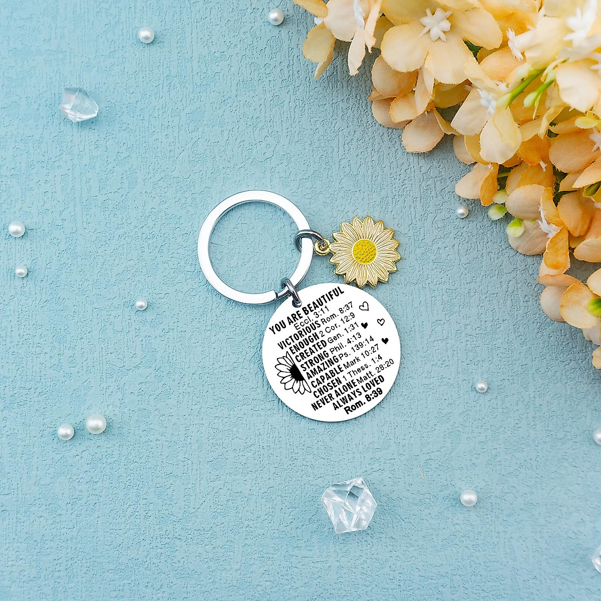 igvean Christian Gifts Keychain for Women Bulk Religious Gifts Bible Verse Gift Inspirational Christian Gifts for Female Friends You Are Inspiration Present Christmas Gifts for Her