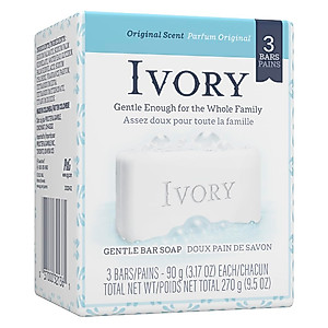 Ivory Bar Bath Soap 3.1oz - 3 count (Pack of 6)