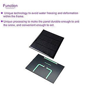 DMiotech 5 Pack 5V 300mA 104mm x 140mm Mini Solar Panel Cell for DIY Electric Power Project