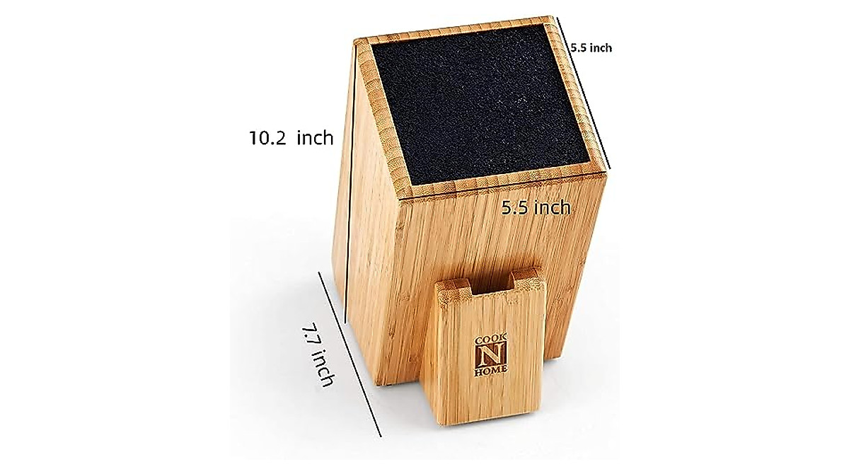 Cook N Home Bamboo Knife Block - Universal Organizer