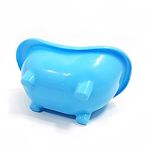 UEETEK Pet Bathtub Bathroom,Small Animal Mice Bathtub Bath Basin for Rat Hamster (Blue)