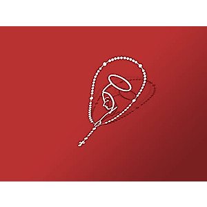 Shop Shop Virgin Mary Rosary Beads Faith Die Cut Vinyl Decal for Cars Bumper Stickers for Cars Trucks Laptops Water Bottles Windows | White | 8.5 x 4.0 Inch