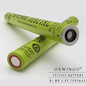 6V NIMH 2600mAh Rechargeable Flashlight Battery Compatible with Streamlight SL20X-LED 77375 77175 Rechargeable NiMH Battery Stick for SL-20XP Flashlights OXWINOU Digital Battery 1-Pack