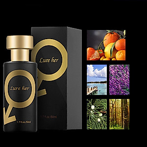 BIOTAT Golden Lure Perfume, Pheromone Perfume Spay For Men, Cologne For Men Attract Women, Romantic Glitter Perfume Gift, 50 M