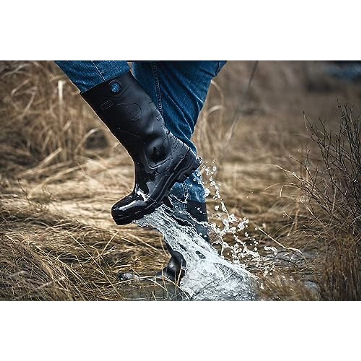 Dunlop Protective Footwear, Chesapeake plain toe Black Amazon, 100% Waterproof PVC, Lightweight and Durable, 8677577.10, Size 10 US