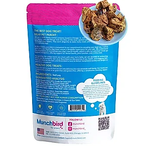 Munchbird Dehydrated Beef Lung Dog Treats (Premium Angus Beef), Dog Training Treats, Excellent Alternative to Freeze Dried Beef Liver Dog Treats for Maximum Crunch and Flavor, Made and Sourced in USA