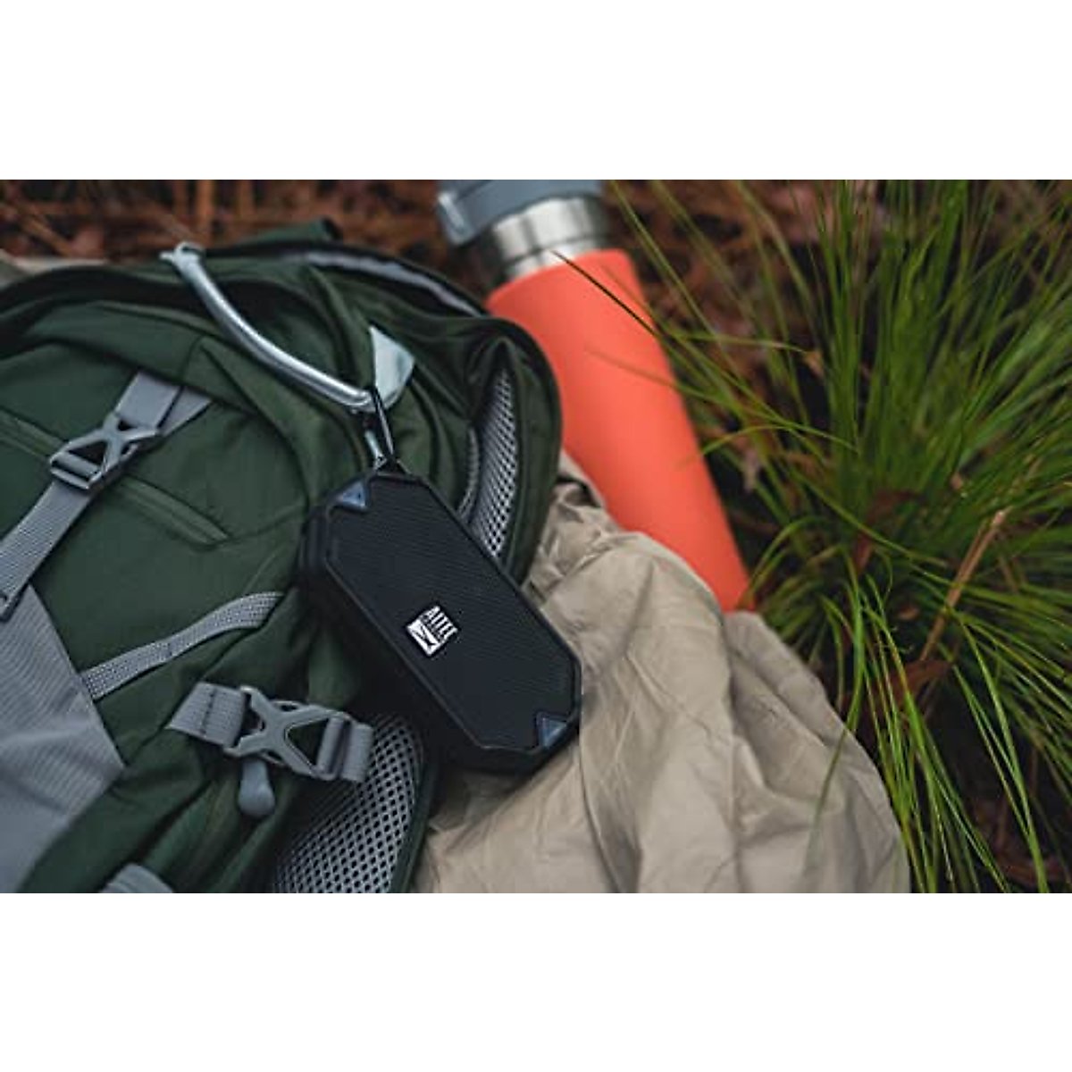 Altec Lansing HydraMini Wireless Bluetooth Speaker, IP67 Waterproof USB C Rechargeable Battery with 6 Hours Playtime, Compact, Shockproof, Snowproof, Everything Proof (Black)