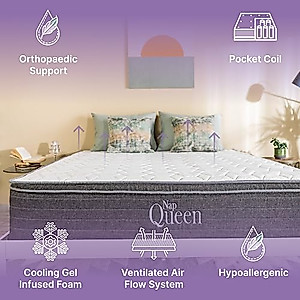 NapQueen 10 Inch Victoria Hybrid Twin Size, Cooling Gel Infused Memory Foam and Pocket Spring Mattress, Bed in a Box