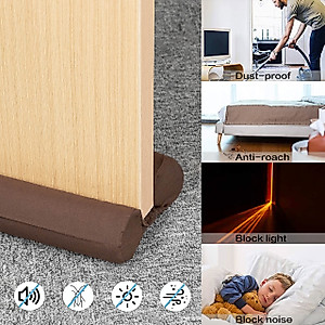 YOUXI Door Draft Stopper, Adjustable 32" to 38", Reduces Noise, Cold Air & Dust, Machine-Washable, Energy Saving