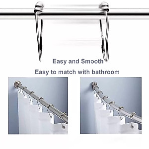 URTAINGS 12 Pcs Decorative Shower Curtain Rings Shower Curtain Ring Home Bathroom Stainless Steel Rustproof Skeletons with Decor Accessories