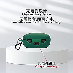 2 Pack DAYJOY Soft Silicone Protective Case Cover Compatible with Anker Soundcore Life Note E Earbuds, Protective Skin Sleeve with Carabiner (Black+Blue)