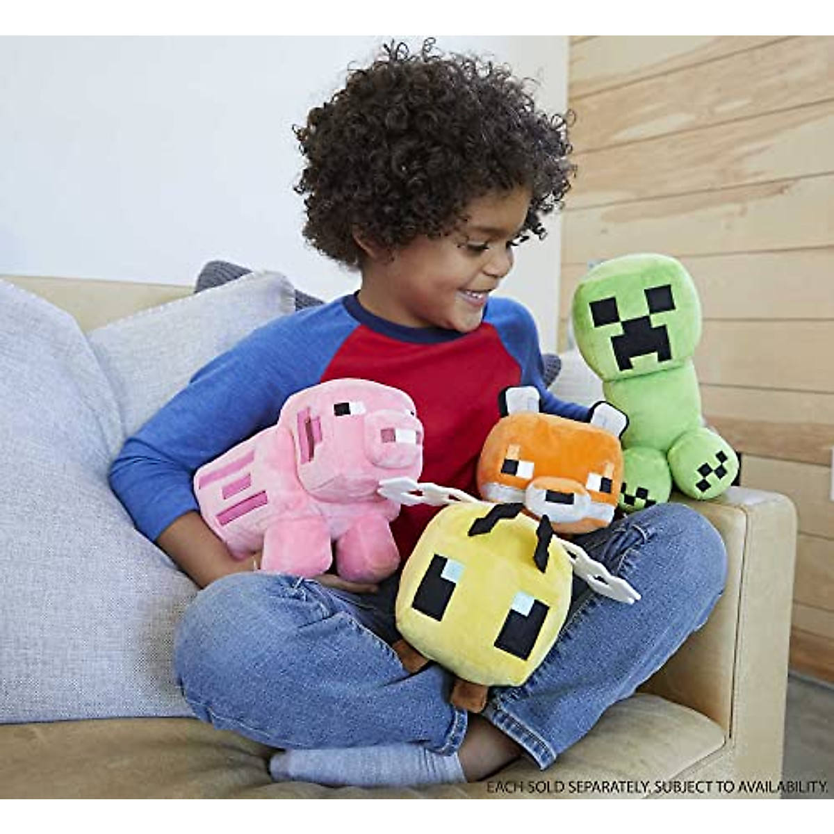 Mattel Minecraft Basic Plush Character Soft Dolls, Video Game-Inspired Collectible Toy Gifts for Kids & Fans Ages 3 Years Old & Up