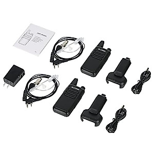 Walkie Talkies for Adults - GLCONN Hands Free 2 Way Radio Walkie Talkies with Earpiece - Portable Two Way Radios Long Range Rechargeable for Store Hotel Commerical Government Hunting (2 Pack)