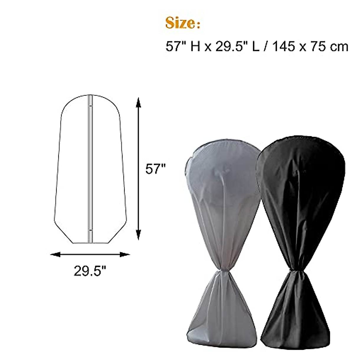 BOSKING Electric Fan Dust Cover 420D Heavy Duty Standing Round Fan Cover Washable All Electric Fan Sleeve Waterproof Dustproof Protective Cover for Pedestal Stand Fan Floor Fan - Black (Black)