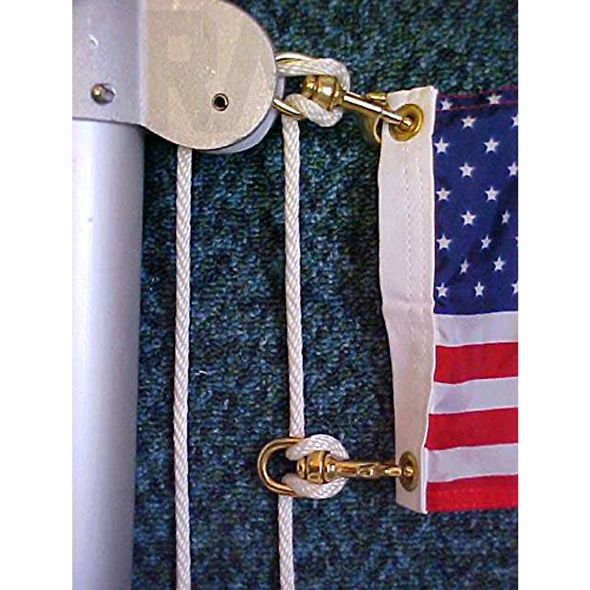 Nylon Rope 1/4 inch by 80 Ft - Use for Flag Pole Rope Replacement, Marine Rope, Hiking, and Camping Rope -Strong Outdoor Rope for Laundry Line, Tie, Pull, Swing, and More - White Rope - RamPro