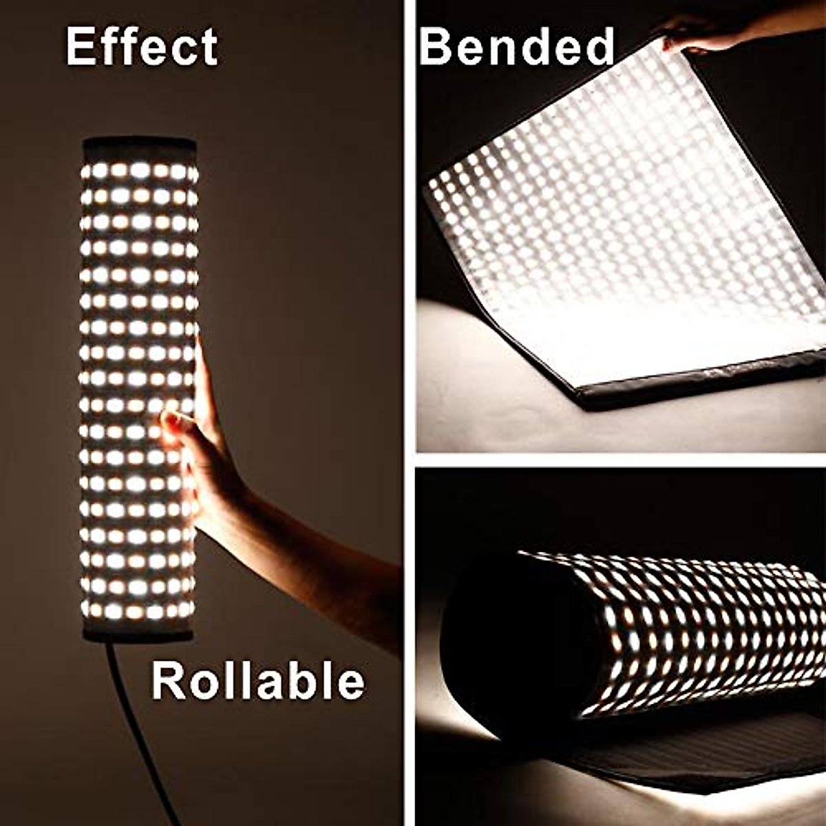 Falcon Eyes Bi-Color RX-18TD Kit Bi-Color Flexible LED Photo Light + RX-18OB Extended Softbox + RX-18SBHC Honeycomb Grid Softbox