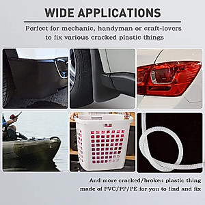 Bettomshin 3Pcs 3.28Ft Length PE Welder Rods Plastic Welding Rods, 0.2Inch Wide 0.1Inch Thick for Pipe Dustbin Fenders Black