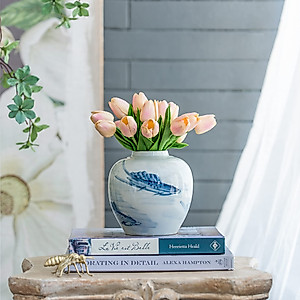 A&B Home Koi Lids, Small, Set of Two Jar, Set of 2, Blue