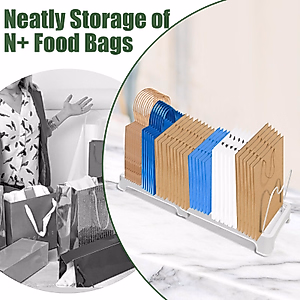 Sibosen Reusable Shopping Bag Organizer, Adjustable Shelf Dividers, Great for Storing Folded Cloth and Paper Grocery, Food Storage, Lunch, Shopping and Gift Bags