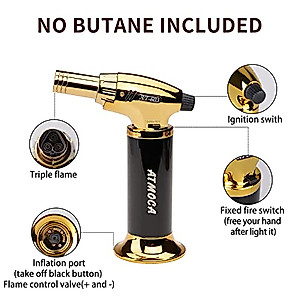 ATMOCA Cocktail Smoker Kit with Torch, Whiskey and Bourbon Smoker Kit with 5 Kinds of Wood Chips, Old Fashioned Drink Smoker Kit and Whiskey Smoker Infuser Kit (No Butane)