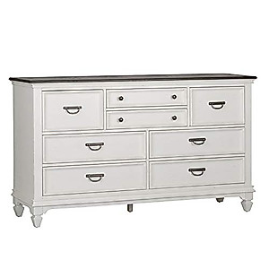 Liberty Furniture Industries Allyson Park 8 Drawer Dresser, W66 x D19 x H38, White