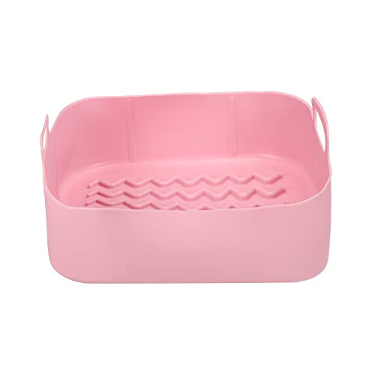 MECCANIXITY Air Fryer Square Silicone Pot Reusable Liners 7.87 Inch Air Fryers Oven Accessories Pink for Air Fryer, Microwave, Oven