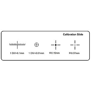 Microyn Microscope Stage Micrometer Calibration Slide (TCM-H) with 4-Scales and 0.01mm Line Resolution