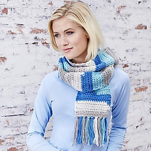 Red Heart Yarn Super Saver 100% Acrylic Worsted Weight Yarn for Knitting and Crocheting - Yarn Pack of 6, 7oz Each (White)