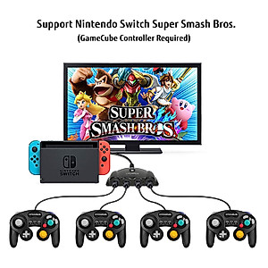 Switch GameCube Controller Adapter, Switch GameCube Adapter with Turbo and Home Buttons, GameCube Switch Adapter for Switch, GameCube Adapter for Switch, GameCube Controller Adapter Switch