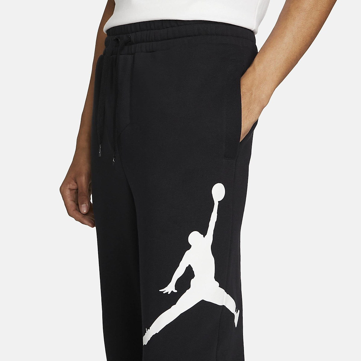 Nike Jordan Jumpman Logo Men Fleece Pants (Medium, Black)