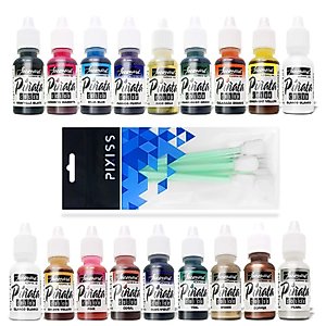 Jacquard Pinata 2-Pack Bundle - Jacquard Pinata Overtones Exciter Pack & Jacquard Pinata Color Exciter Pack, Pixiss Alcohol Ink Blending Tools