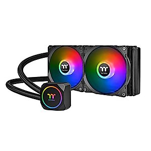 Thermaltake TH240 ARGB Motherboard Sync Edition AM5/AMD/Intel LGA1200 Ready All-in-One Liquid Cooling System 240mm High Efficiency Radiator CPU Cooler CL-W286-PL12SW-A