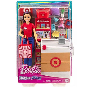 Barbie Doll Skipper & Playset, Target Supermarket with 25 Grocery Store-Themed Accessories Including Food, Check-Out Counter & Shelves